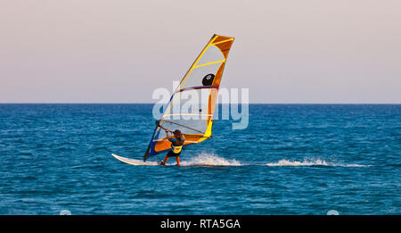 Windsurf. Prasonisi, Southern Coast, Rhodes Island, The Dodecanese ...