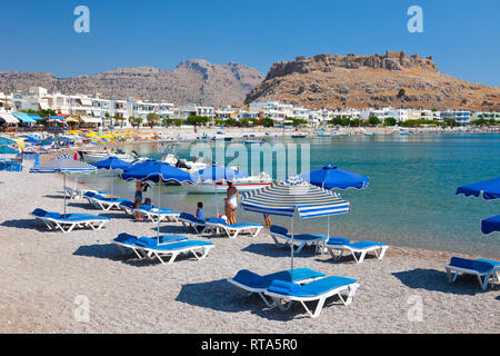 Pheraklos Castle. Haraki Bay. East Coast, Rhodes Island, The Dodecanese ...