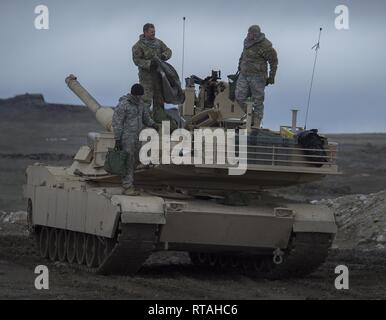 Abrams Tanks from A Company, 2-116th Combined Arms Battalion, 116th ...