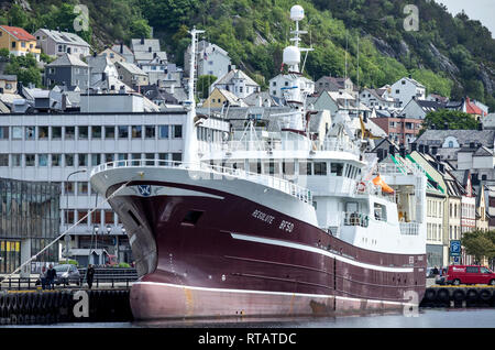 Pelagic sea fishing vessel trawler Altaire moored in harbour ...