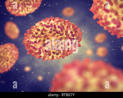 Smallpox virus. Illustration of a smallpox (variola) virus. A Stock ...