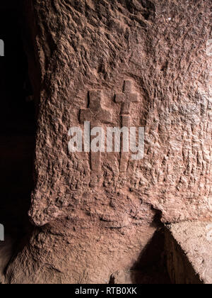 Biete Gabriel Rufael rock-hewn church, Lalibela, Ethiopia Stock Photo ...