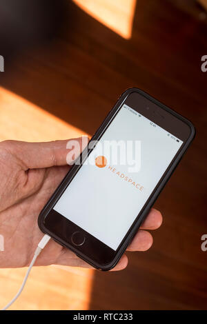 hand holding smartphone with brain in screen Stock Photo - Alamy