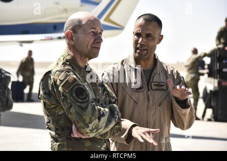 Brig. Gen. Adrian Spain, 380th wing commander, salutes during a retreat ...