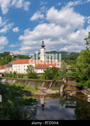 The city of Wolfsberg on the river Lavant. La Ville de Wolfsberg sur la ...