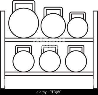weights on rack Stock Vector Image & Art - Alamy