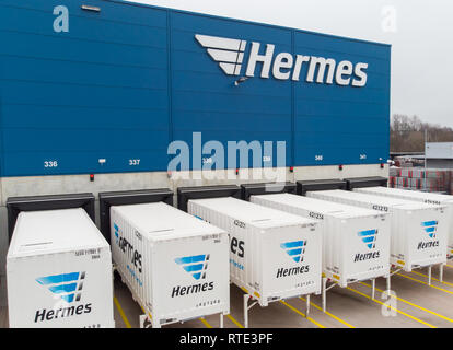 Hamburg, Germany. 28th Feb, 2019. Container swap bodies are located in ...