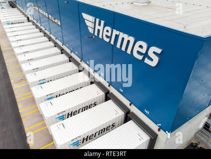 Hamburg, Germany. 28th Feb, 2019. Container swap bodies are located in ...