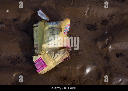 Plastic pollution on the beach at Crosby, Liverpool Stock Photo - Alamy