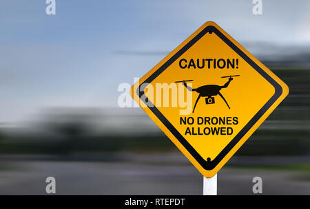 Sign No Drones are allowed Stock Photo - Alamy