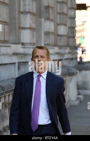 David Laws Liberal Democrat walking along Whitehall. British ...