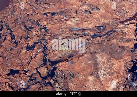 Aerial view, red sludge landfill, Stade, Lower Saxony, Germany Stock ...