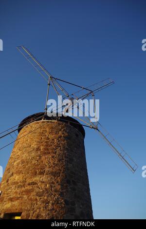 St Monans Windmill in the Golden light of a Summer's Evening. Fife ...
