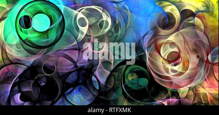 Background of multicolored circles of different sizes. Fun colored ...