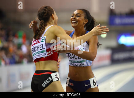 Great Britain's Adelle Tracey (right) and Switzerland's Selina Buchel ...