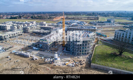 Stock Aerial picture shows Eddington in Cambridge, a new University ...