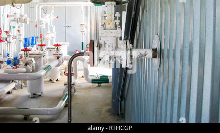 Centrifugal pumps that pump gasoline. Pump refinery. Oil refinery ...