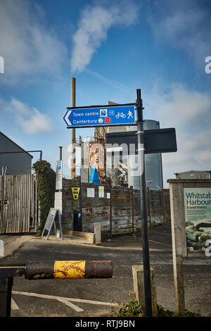 Brett aggregates factory in the landscape of Whitstable on the Kent ...