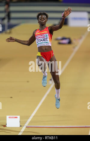 female spanish long jump athlete concepcion montaner Stock Photo - Alamy
