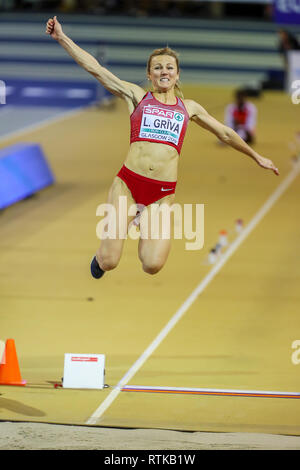 Lauma GRIVA (Latvia), competing in the Long Jump Women Final at the ...