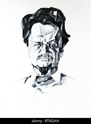 This document is a portrait of Leon Trotsky (1879-1940) by Yuri ...