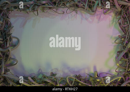 CGI composition, string backdrop virtual paper frame, for design ...