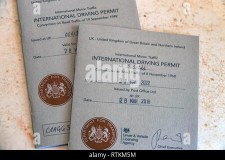 International Driving Permit - Showing the 1968 and 1949 versions of ...
