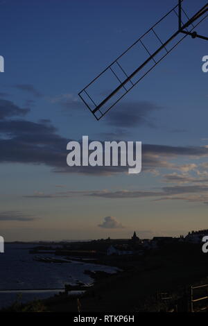 St Monans Windmill in the Golden light of a Summer's Evening. Fife ...