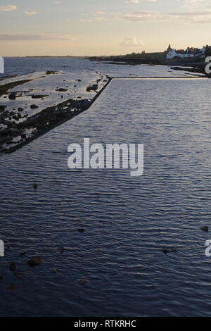 St Monans Tidal Swimming Pool at Nightfall on a Calm Summer's Evening ...