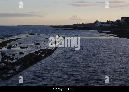 St Monans Tidal Swimming Pool at Nightfall on a Calm Summer's Evening ...