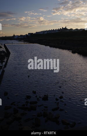 St Monans Tidal Swimming Pool at Nightfall on a Calm Summer's Evening ...