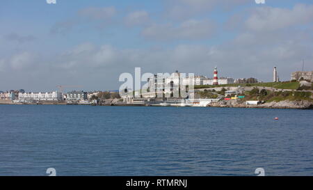 Plymouth, Devon, UK.1st March, 2019. View of Plymouth Hoe from ...