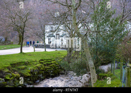 The Fish Inn pub and restaurant at Lake Buttermere, Lake District ...