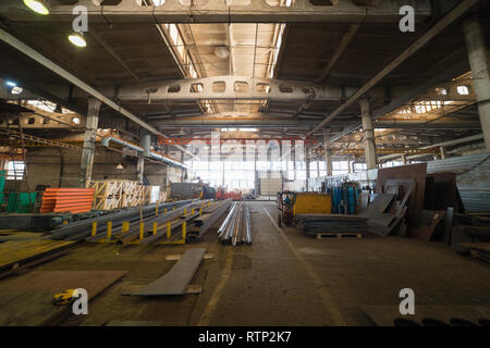 Industrial concept. An overview on construction site inside the ...