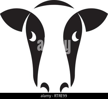 Vector design of cow and face icon. Collection of cow and cheese stock ...