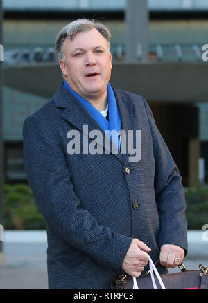 Ed Balls outside ITV Studios today Featuring: Ed Balls Where: London ...