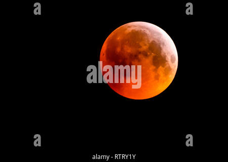 Moon eclipse - planet red blood Stock Photo - Alamy