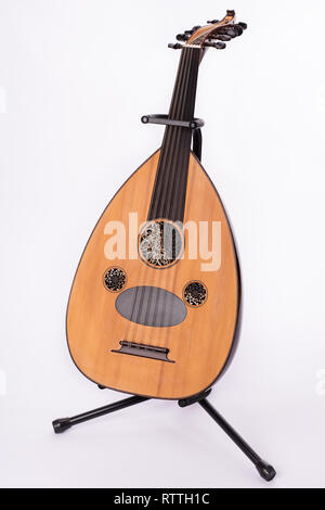 Ud musical instrument in white background Stock Photo - Alamy