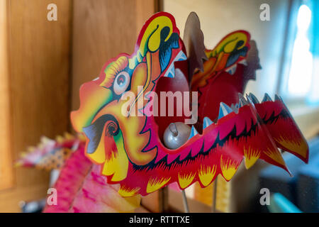 Origami red paper dragon Stock Photo - Alamy