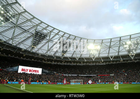 A general view of the Billy Bonds Stand during the Premier League match ...