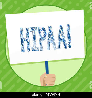 Writing note showing Hipaa. Business photo showcasing Acronym stands ...
