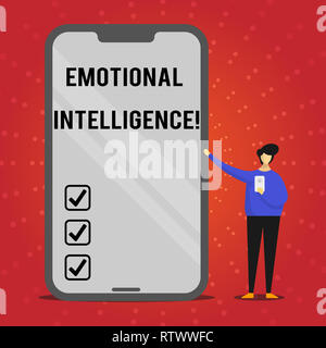 Writing note showing Emotional Intelligence. Business concept for Self ...