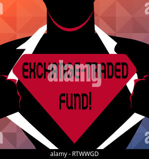 Text sign showing Exchange Traded Fund. Conceptual photo Marketable ...