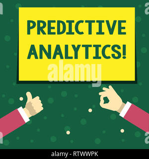 Handwriting text writing Predictive Analytics. Conceptual photo Optimize Collection Achieve CRM ...