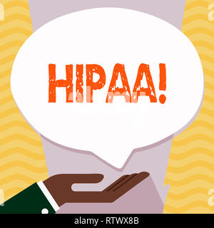 Writing note showing Hipaa. Business photo showcasing Acronym stands ...