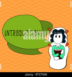 Writing note showing Introduction. Business photo showcasing First part ...