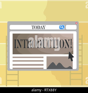 Writing note showing Introduction. Business photo showcasing First part ...