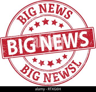 big news banner template. ribbon label sticker. sign Stock Vector Image ...