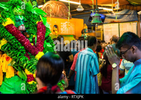 Hindu God Hanuman Decorated with Garlands and Offerings, Sree Veera ...