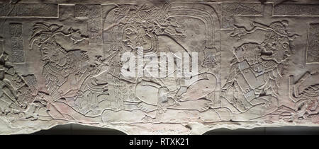 Stele in Palenque Site Museum "Alberto Ruz Lhuillier Stock Photo - Alamy